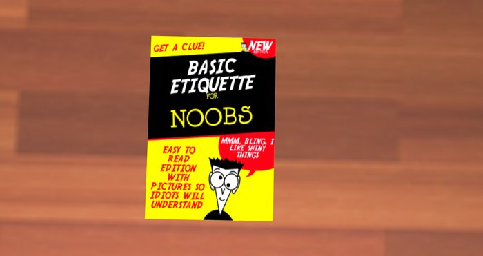 Second Life Marketplace Book Basic Etiquette For Noobs 9446